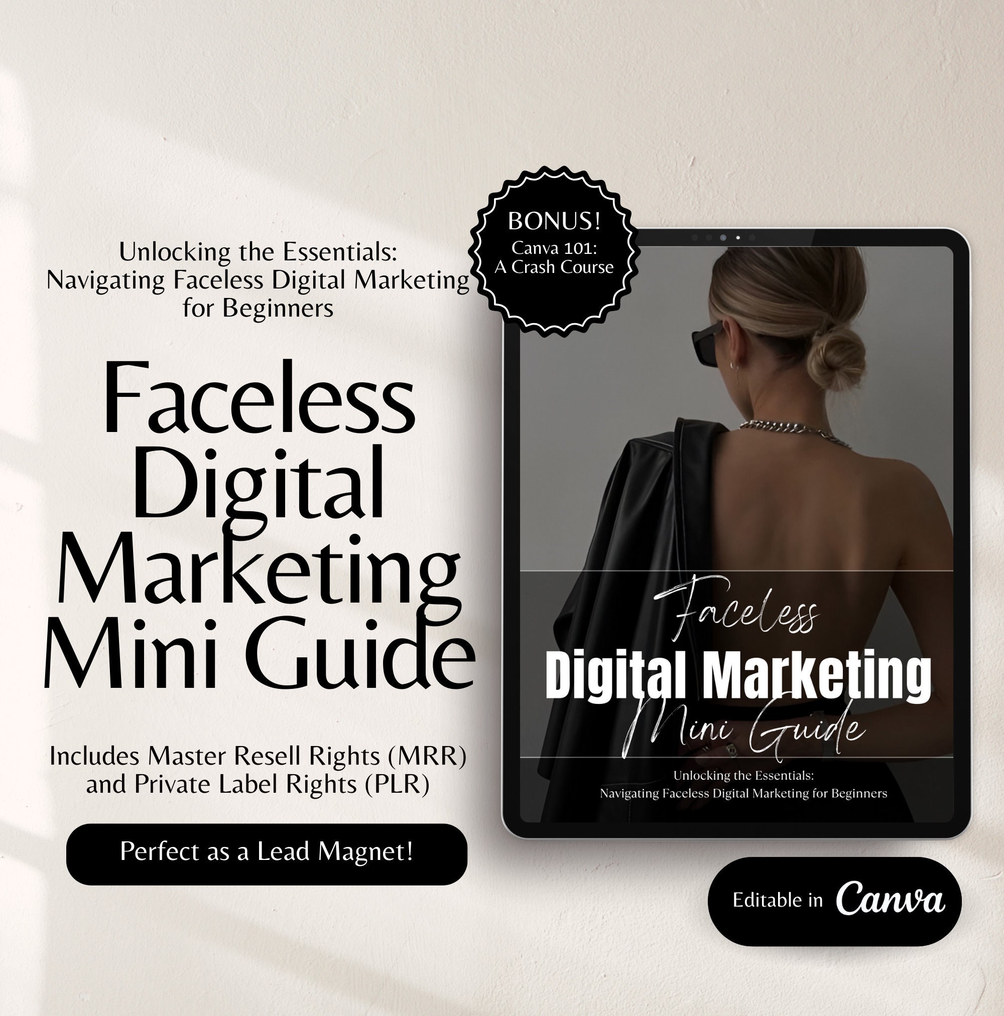 Faceless Digital Marketing Mini Beginners Guide W Master Resell Rights ...