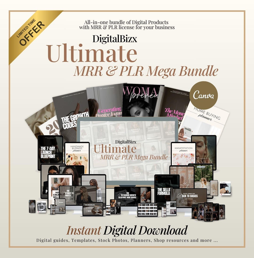 Digitalbizx Ultimate MRR and PLR Mega Bundle Digital Marketing Guides ...