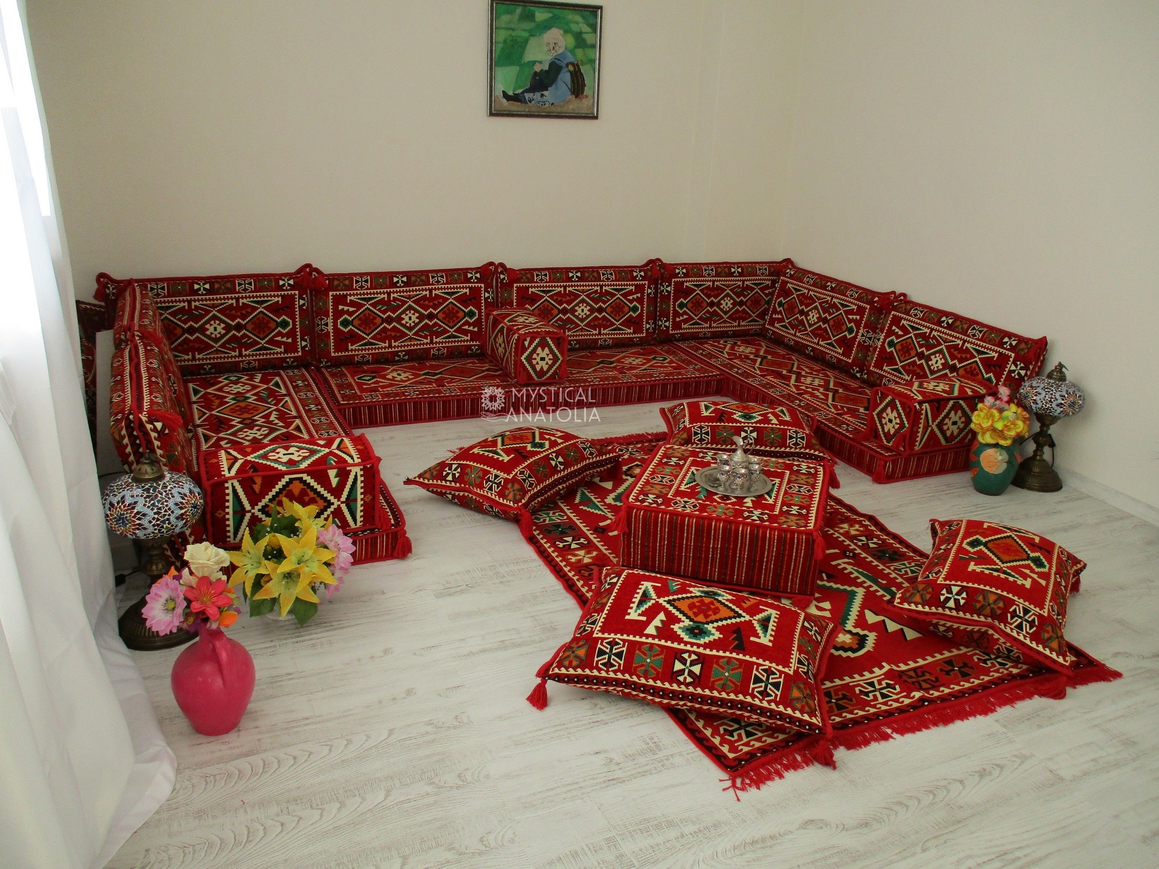 Arabic Floor Seating Sofa, Arabic Jalsa, Arabic Couches, Oriental Floor ...