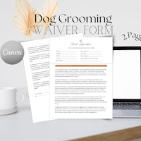 Pet Grooming Client Intake Form Template | Detailed Pet Grooming ...