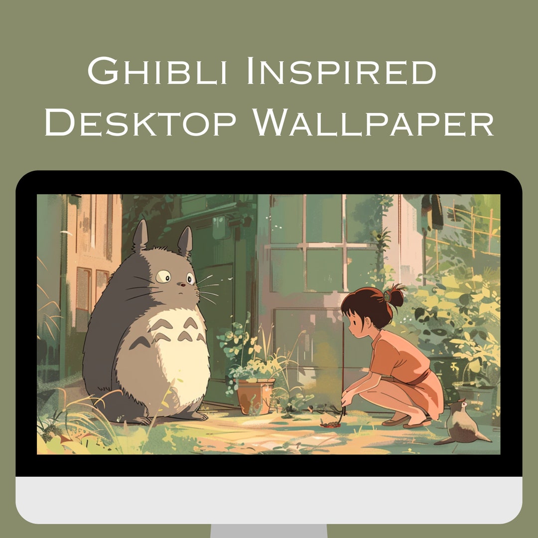 Ghibli Inspired Desktop Wallpaper, Cute Anime Wallpaper, Soft Colors ...
