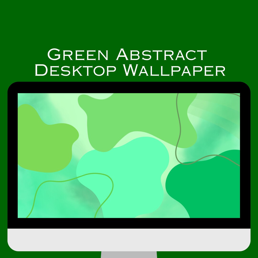 Green Abstract Desktop Wallpaper, Green Minimalist Simple Style Desktop ...