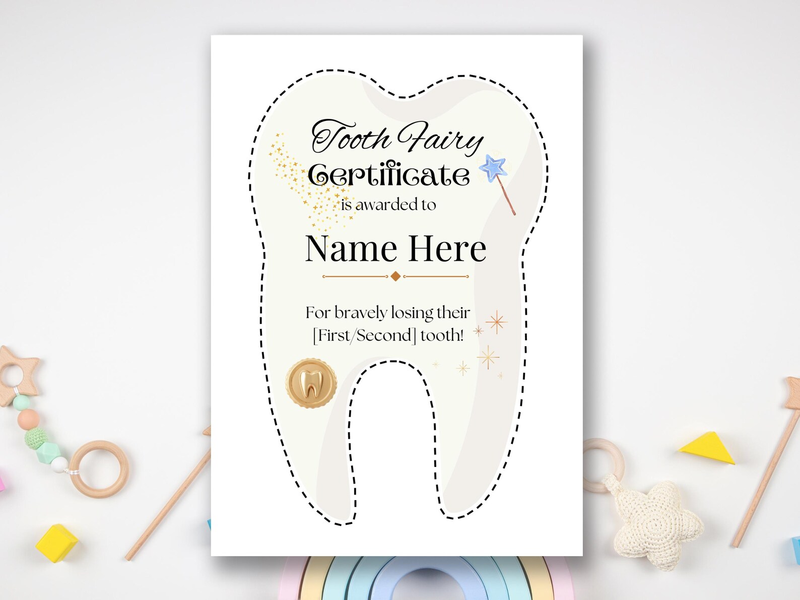 Tooth Fairy Certificate Template Tooth Fairy Note Personalized and ...