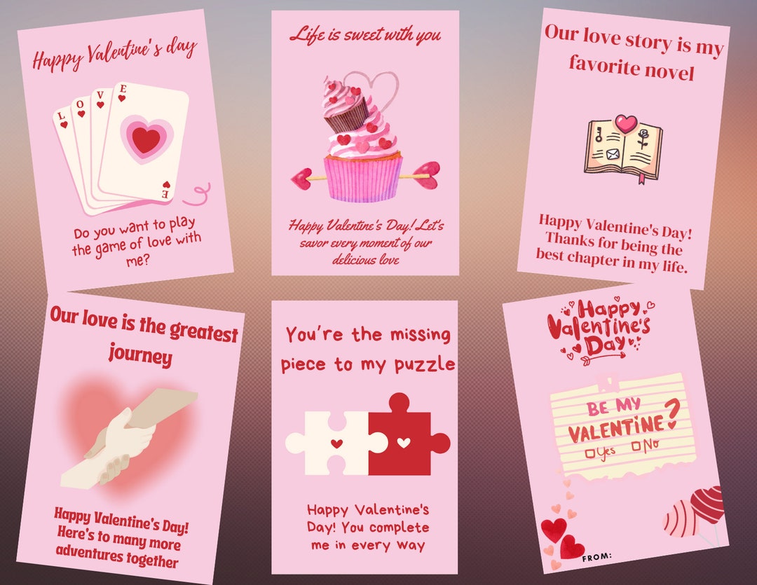 Valentine's Day Cards, Digital Love Cards, Printable Valentine's Cards ...