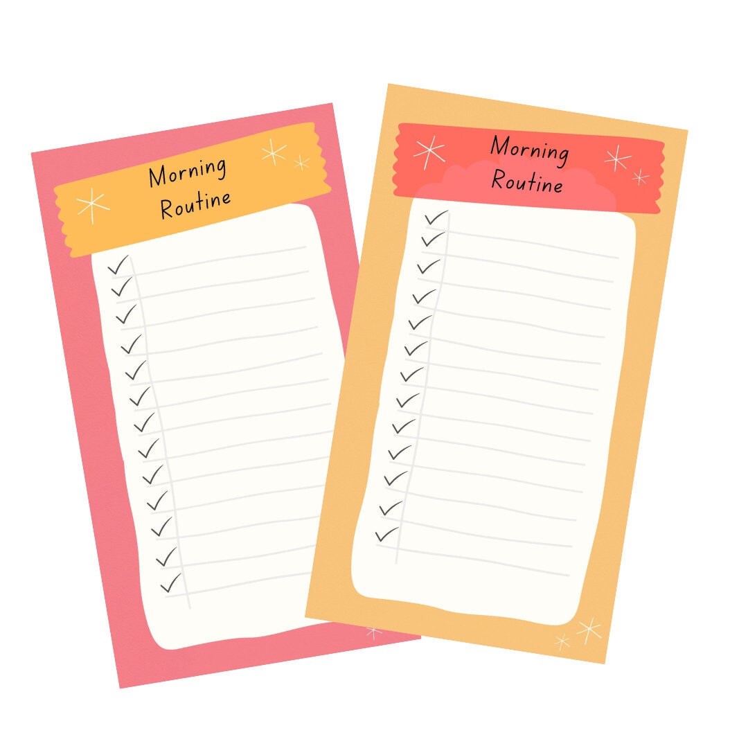 Morning Routine Checklist | Instant Digital Download | Various Bright ...