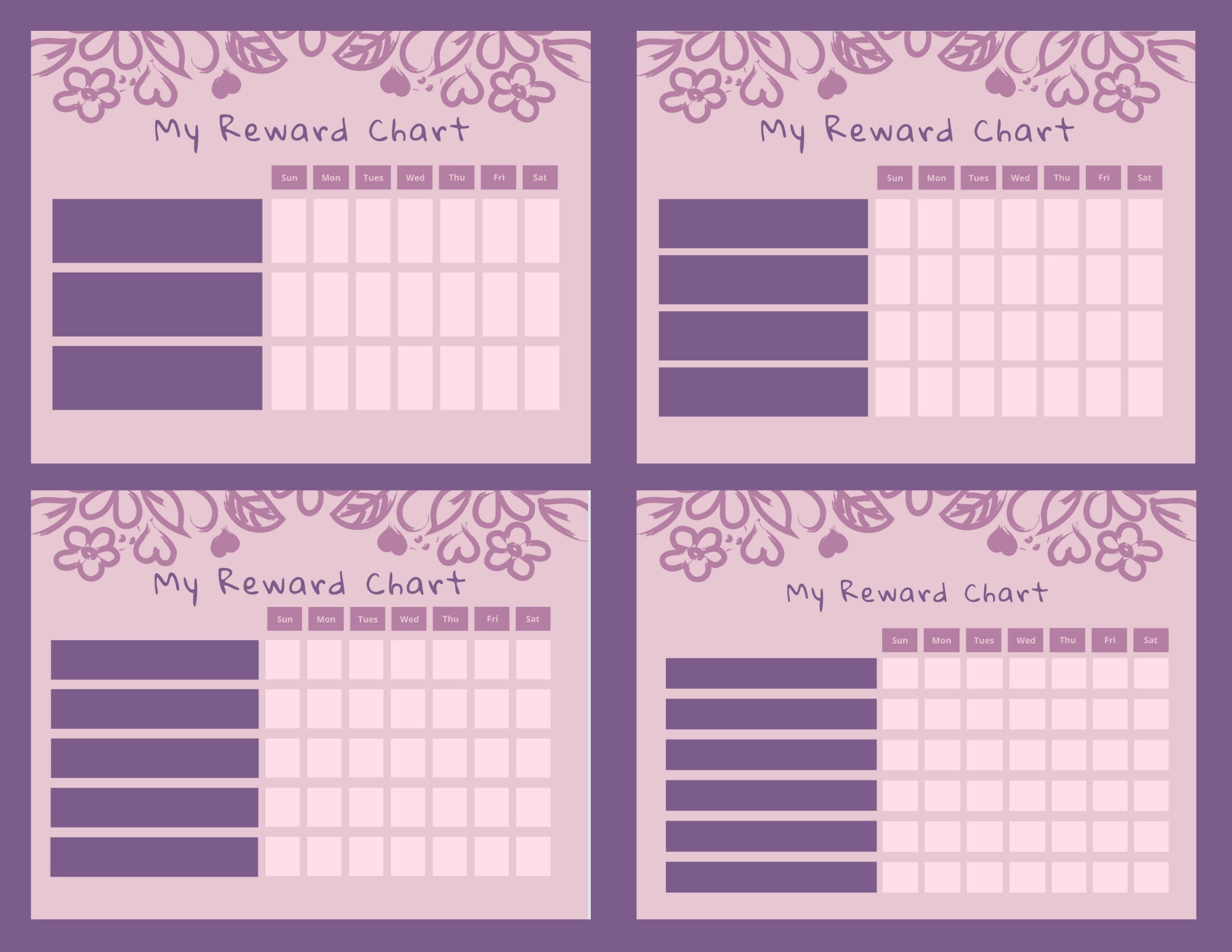 Behavior Reward Incentive Chart Digital Download Instant Download - Etsy