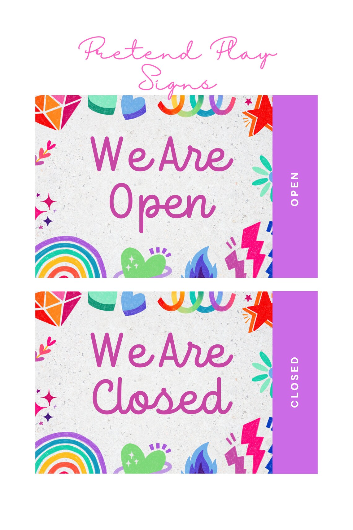 Open Closed Signs | We Are Open | We Are Closed | Instant Digital PDF ...