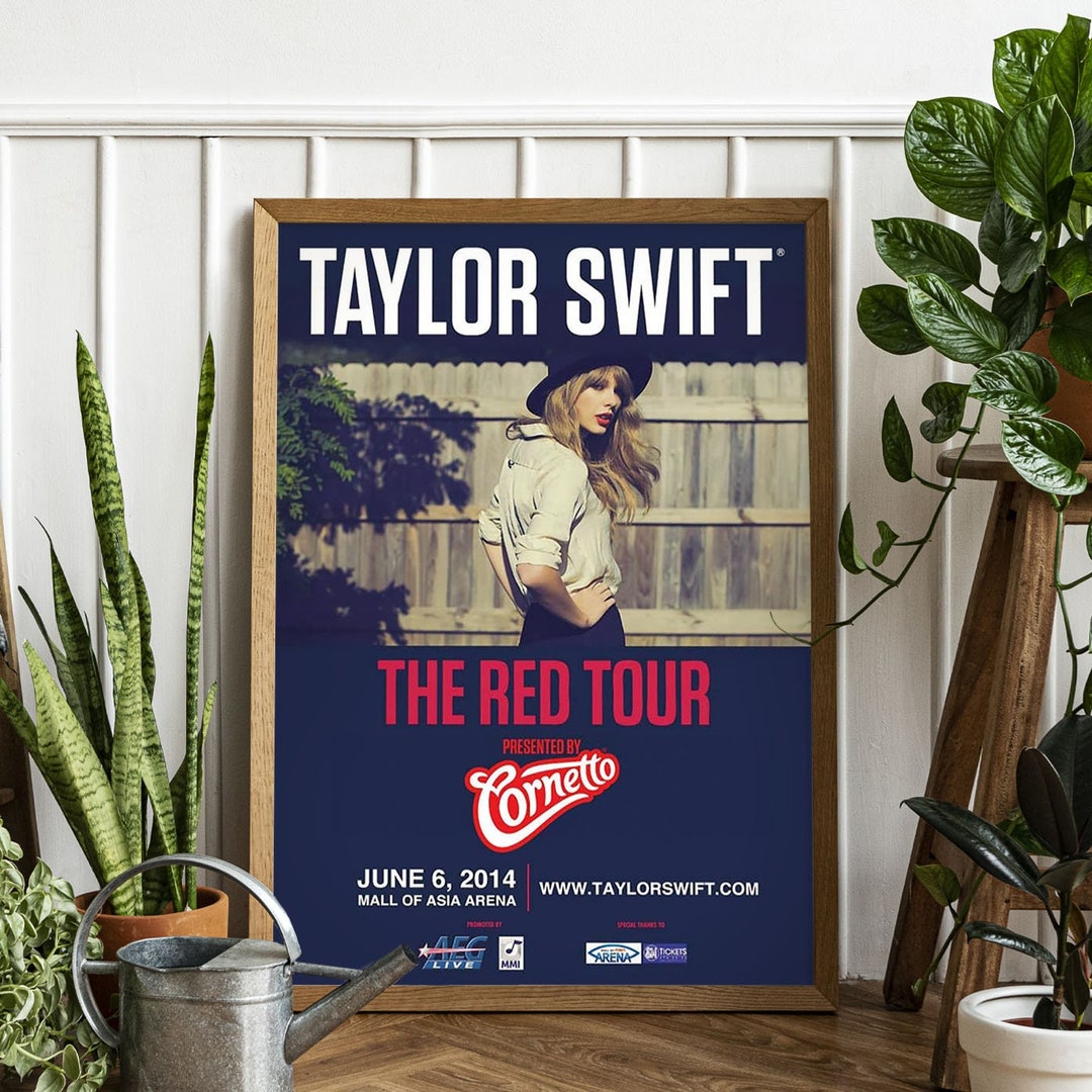 Taylor Swift Poster Taylor Swift the Red Tour Taylor Swift Album Poster ...