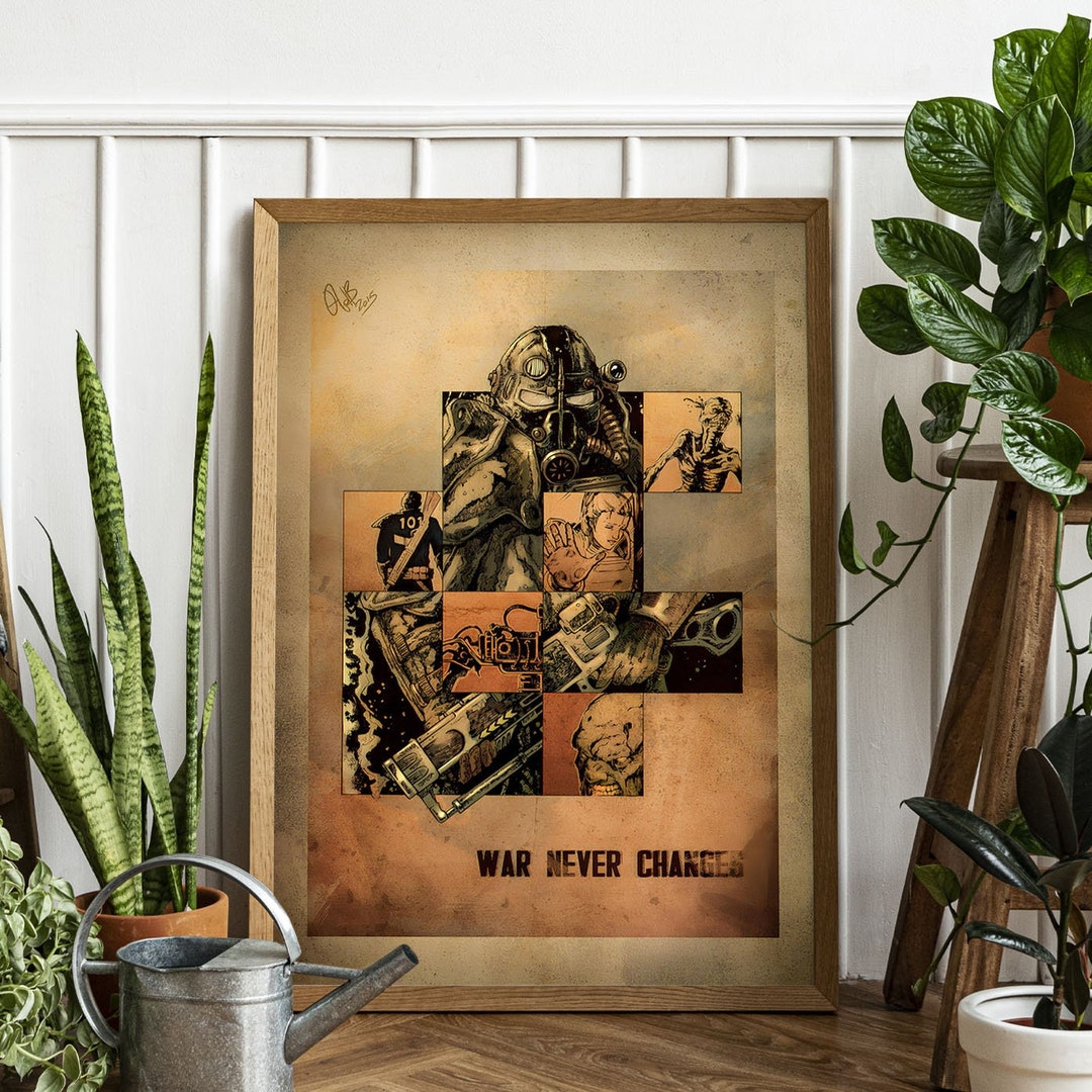 Fallout Poster Fallout Ghoul Vault 33 Game Poster Gift Vintage Wall Art ...