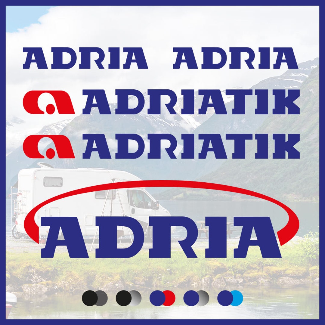 Sticker Set Logos "adria Adriatik Logo" for Camper Caravan Trailer and ...