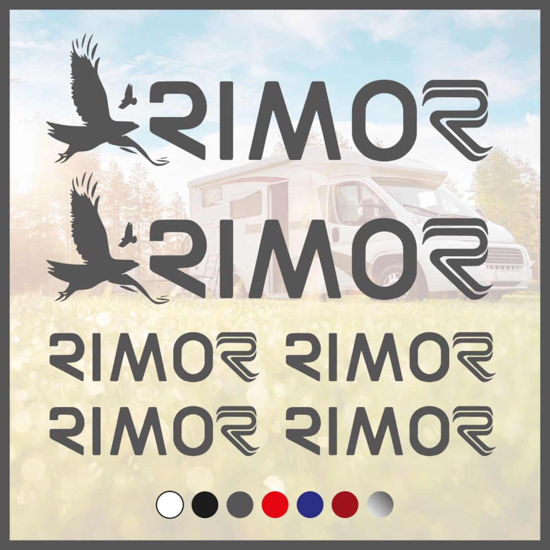 Rimor Logo 1 Logo Set Sticker for Campers, Caravans, Caravans and Boats ...