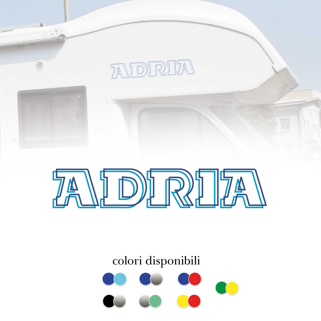 Adria Logo RetròLogo-Set-Aufkleber für Wohnmobile, Wohnwagen, Wohnwagen ...
