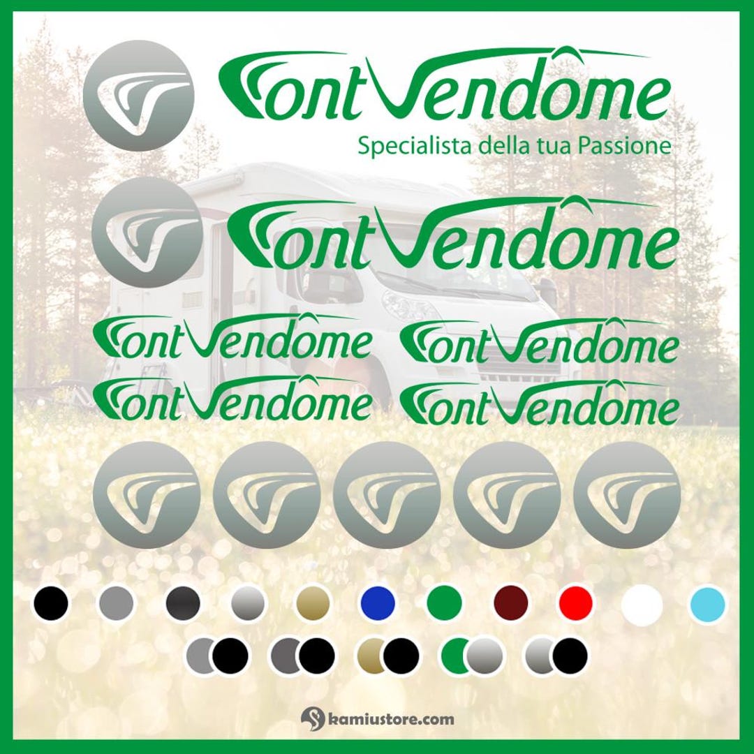"font Vendome" Logo Sticker Set for Campers, Caravans, and Boats. - Etsy