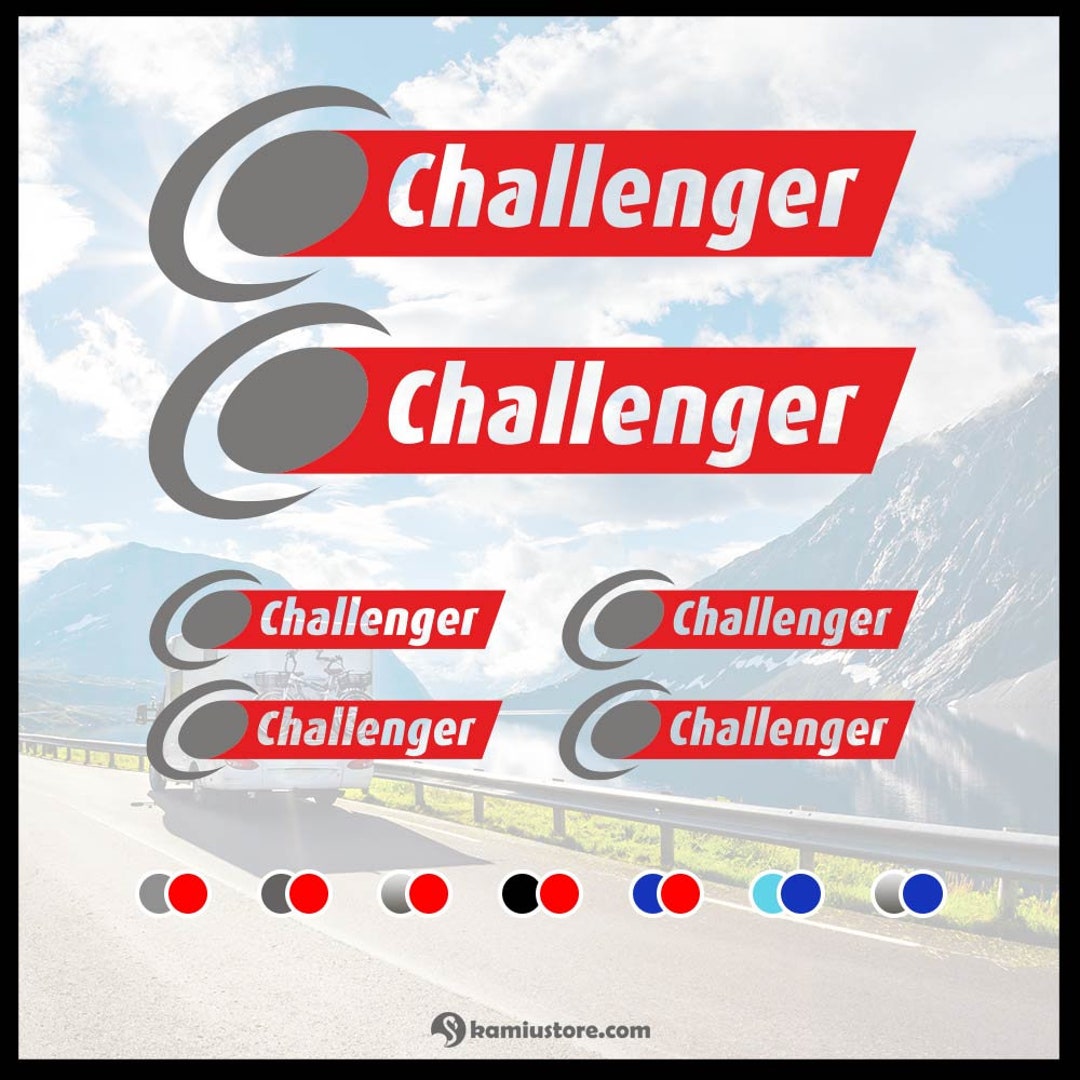Challenger Logo Set Sticker for Campers, Caravans, Caravans and Boats ...
