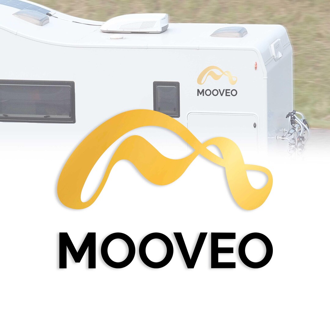 Ensemble d'autocollants avec logo Mooveo pour camping-cars, caravanes ...