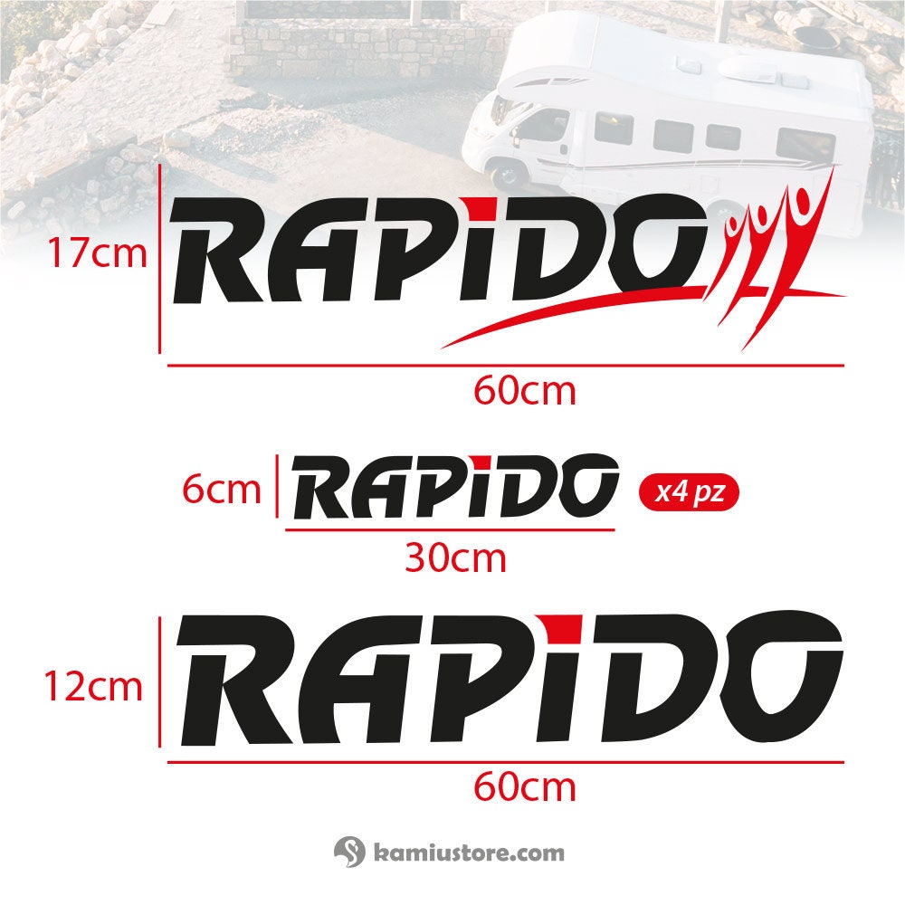 “rapido Logo” Logo Set Sticker for Campers, Caravans, Caravans and ...