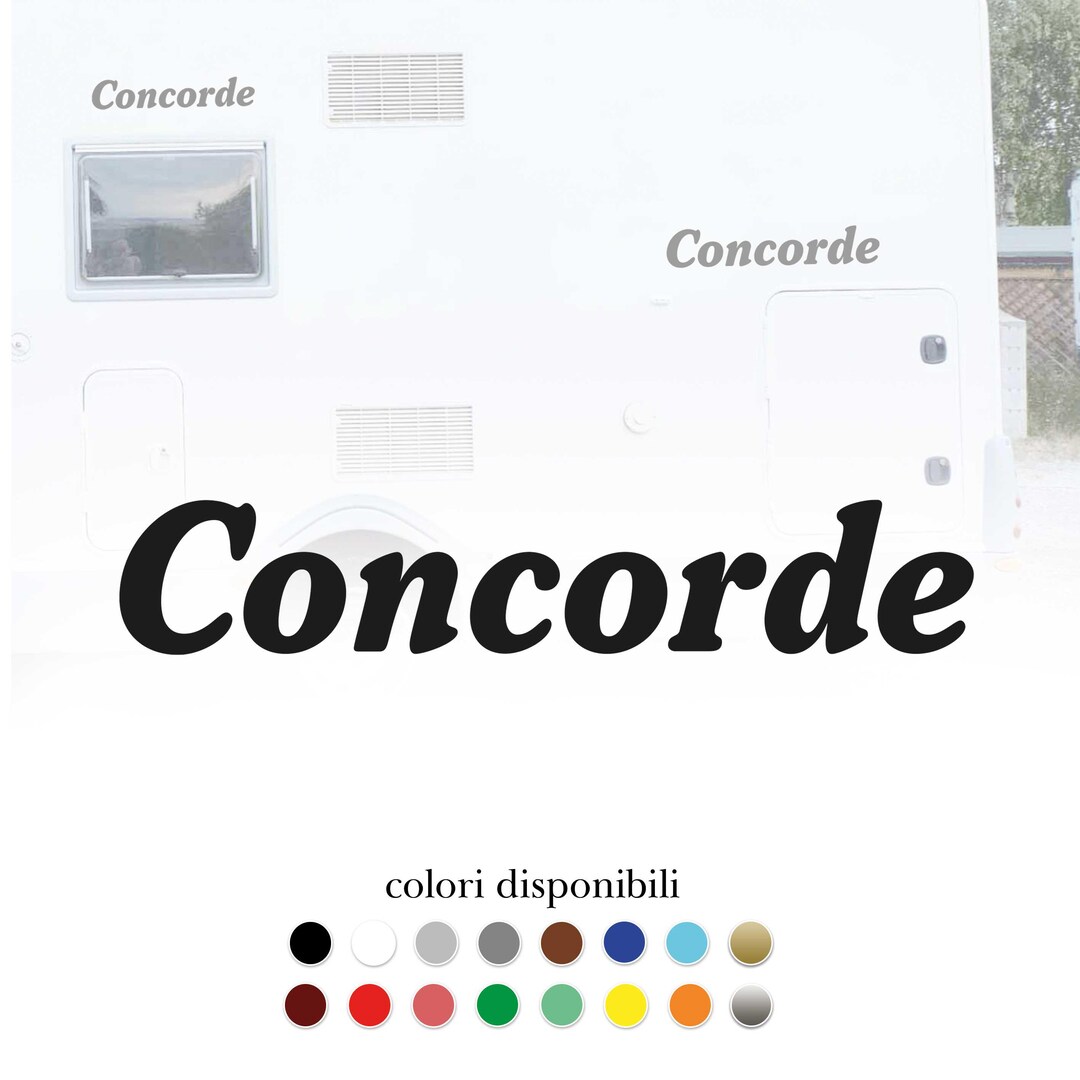 “concorde Logo” Logo Set Sticker for Camper Caravan Trailer and Boats ...