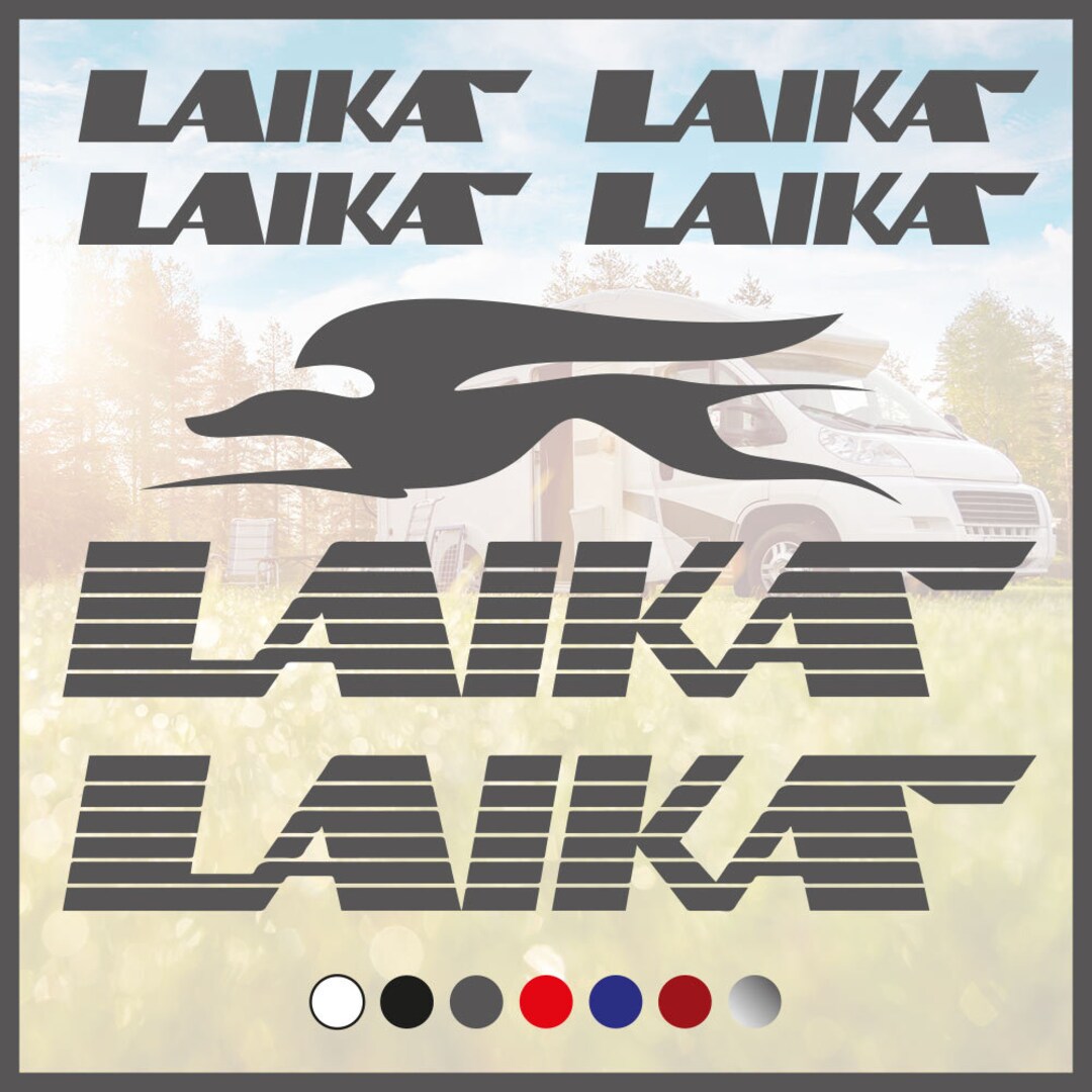 Laika Logo Inline Logo Set Sticker for Campers, Caravans, Caravans and ...