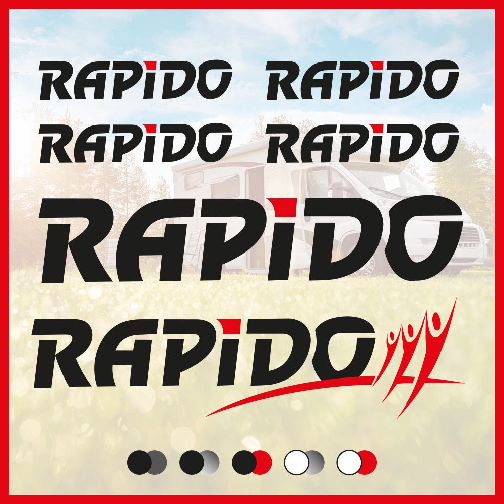 “rapido Logo” Logo Set Sticker for Campers, Caravans, Caravans and ...