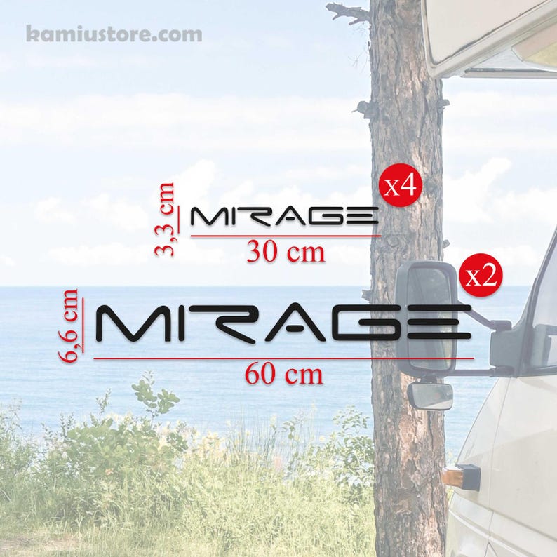 Mirage Logo Sticker Set for Camper, Caravan, and Boats - Etsy