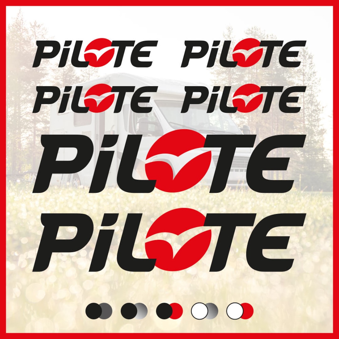 Pilote Logo Logo Set Sticker for Campers, Caravans, Caravans and Boats ...