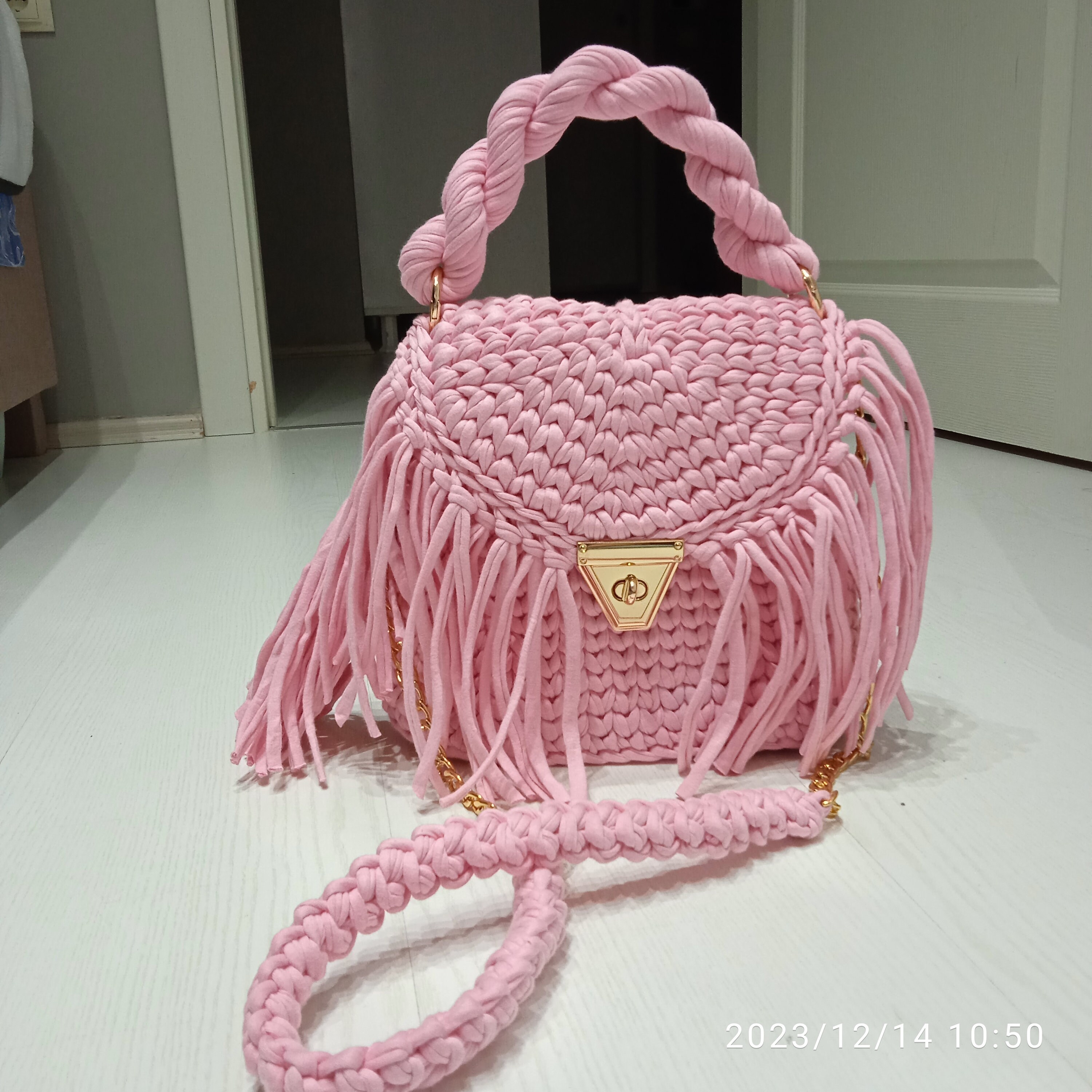 Multicolor Bag/hand Woven Bag/crocheted Bag/shoulder Bag/women Bag ...
