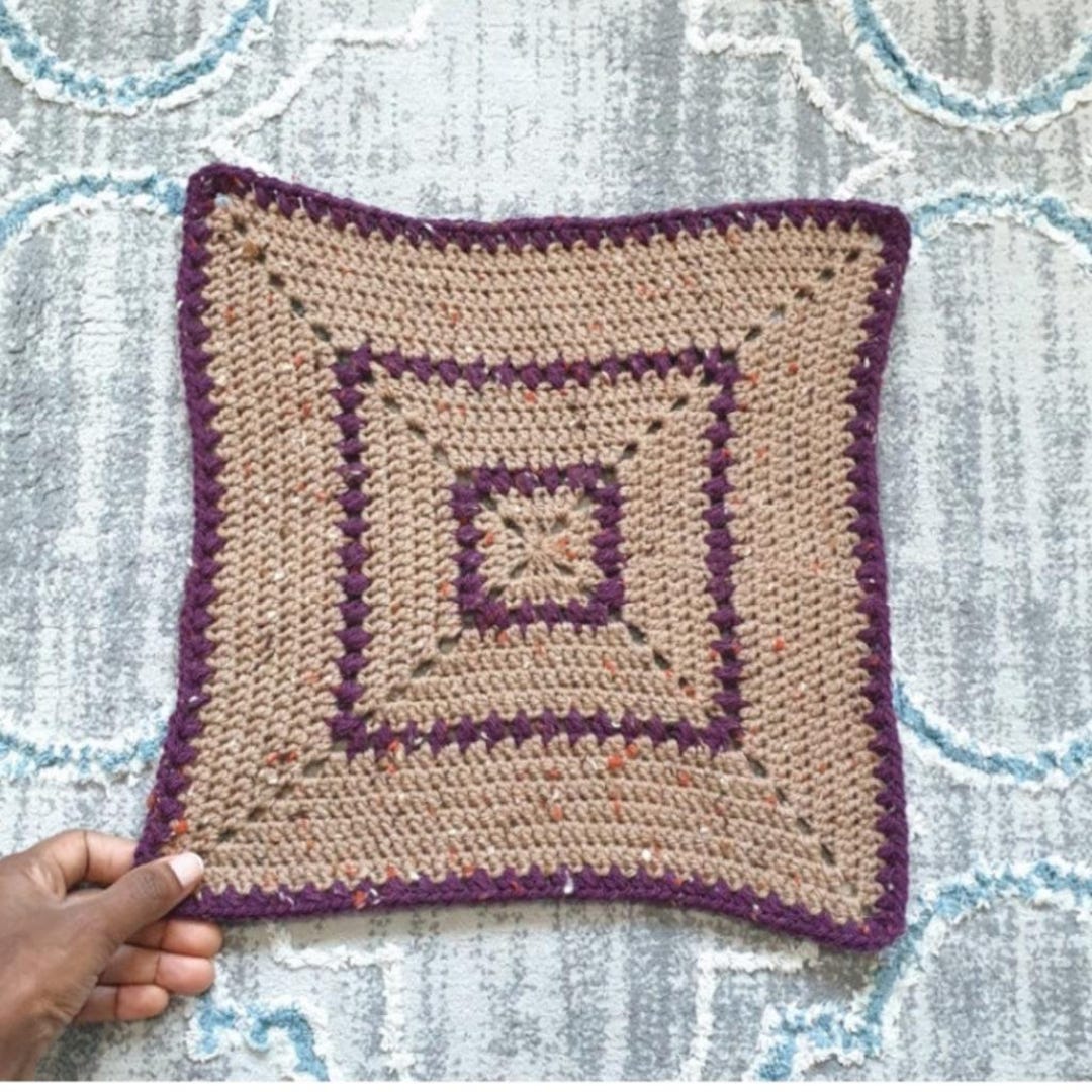 12-inch Granny Square Crochet Pattern - Etsy