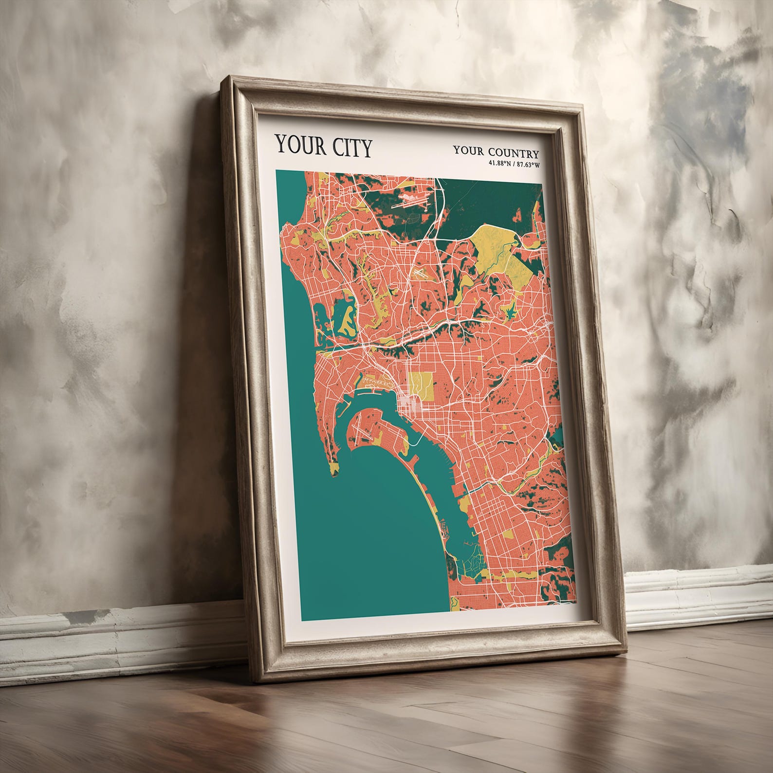 Personalized City Map Print | Custom Valentine's Day Gift Idea | Custom ...
