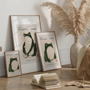 Set of 3 Posters – Grumpy Toad, Surprised Toad, Unimpressed Toad, Hoji ...