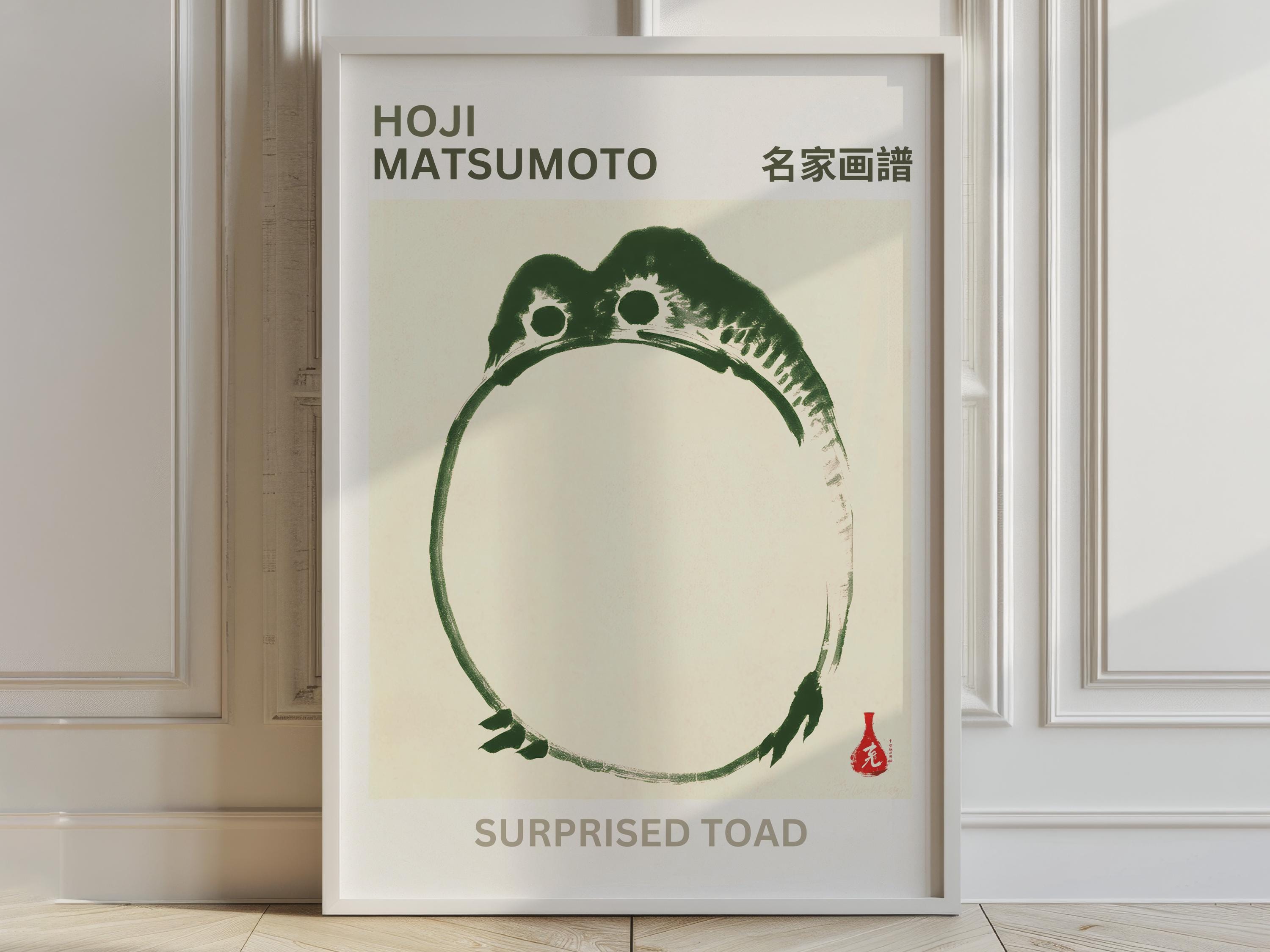 Grumpy Toad Print Set of 3, Japanese Minimalism Wall Art, Wabi Sabi Art ...