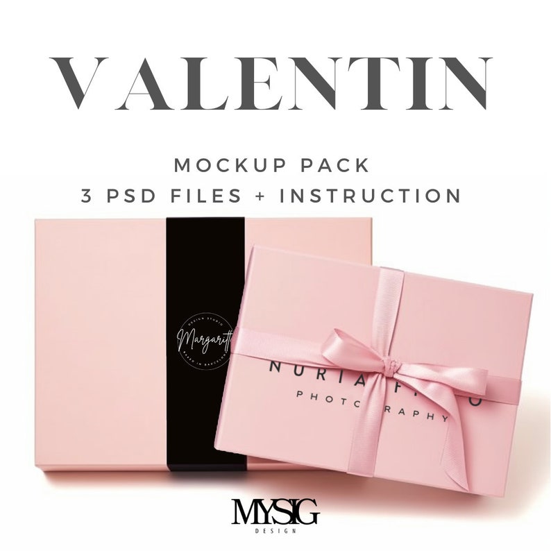 VALENTIN Mockup Collection I 3 PDS PNG Files I Packaging Branding ...