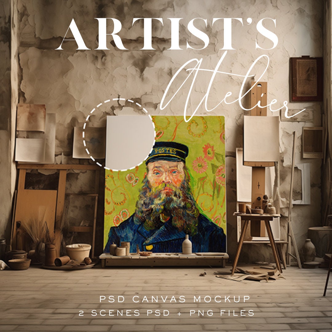 Mockup Boundle Artist's Atelier CANVA MOCKUP I PSD Format I Showcase ...