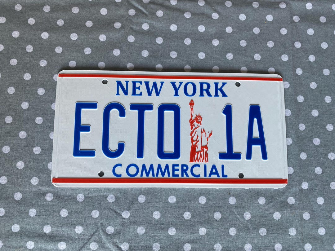 Ghostbusters Ecto 1A License Plate 3D Print - Etsy
