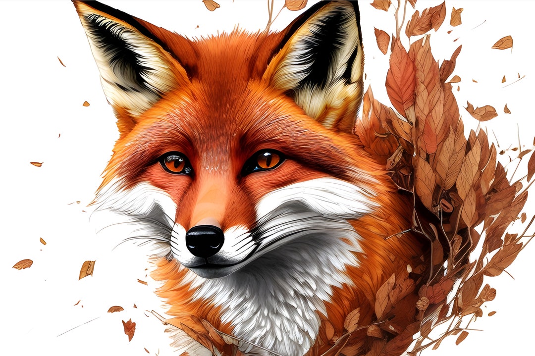 Fox Digital Art - Etsy