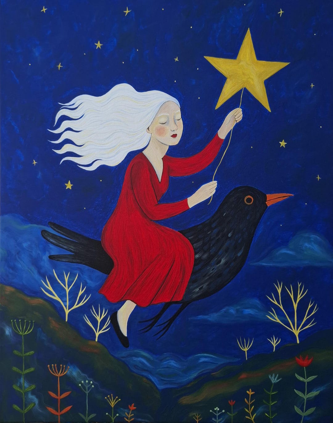 Limited Edition A4 Art Print: Carmin Sur La Nuit - Etsy