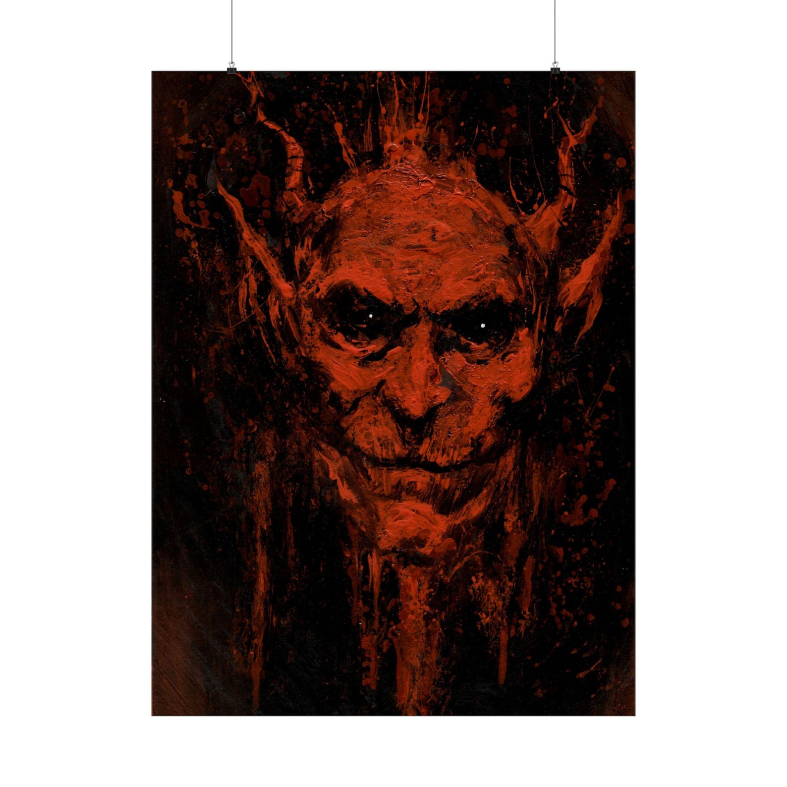 Dark Art Matte Vertical Posters, Satan is Real, Kim Diaz Holm, Poster ...