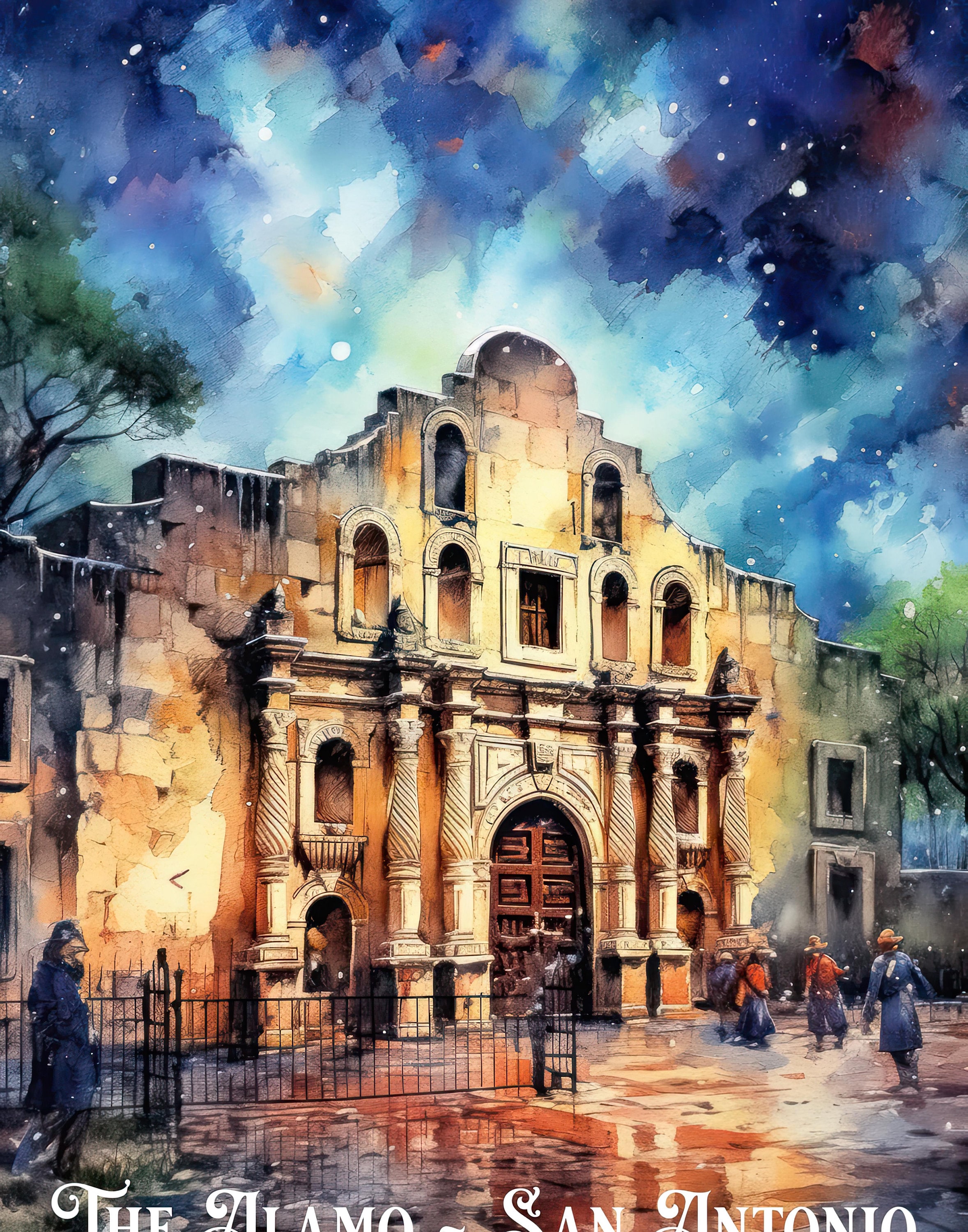 The Alamo Wall Art, Downloadable Wall Art, Travel Wall Art, City Prints ...