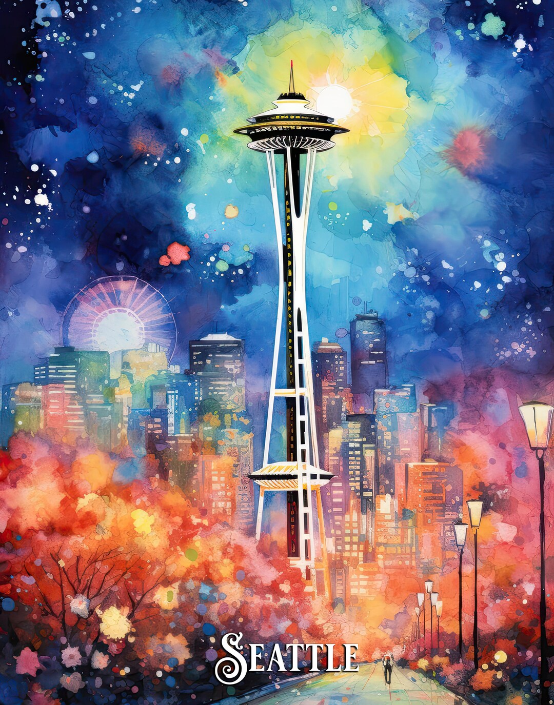Seattle Wall Art, Downloadable Wall Art, Travel Wall Art, City Prints ...
