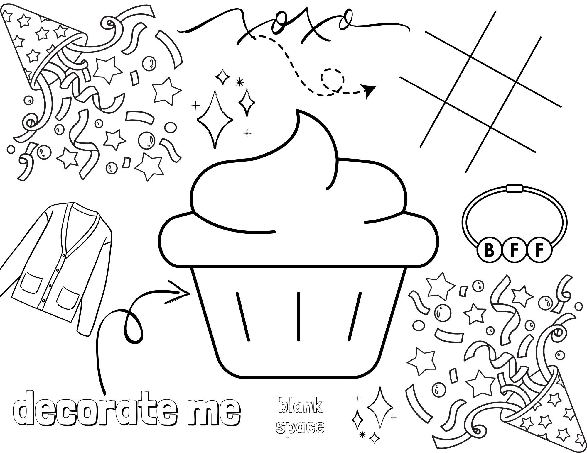 Set of 5 Taylor Swft Themed Custom Printable Coloring Pages Printable ...