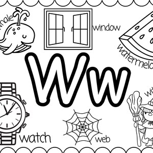 26 Alphabet Coloring Pages, Preschool Coloring Pages, Baby Shower ...