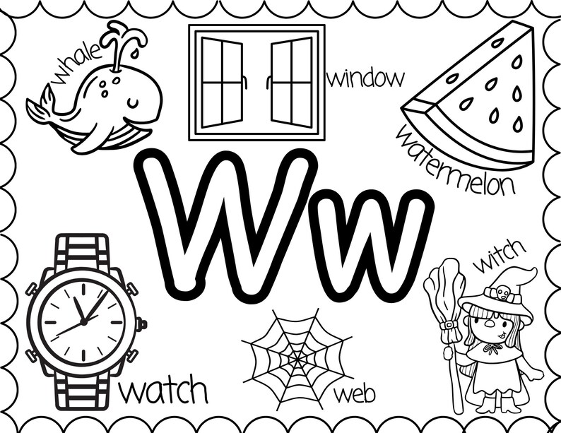 26 Alphabet Coloring Pages, Preschool Coloring Pages, Baby Shower ...