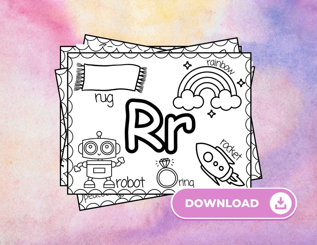 26 Alphabet Coloring Pages, Preschool Coloring Pages, Baby Shower ...