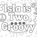 Printable Two Groovy Coloring Pages, 2nd Birthday Party Coloring Pages ...