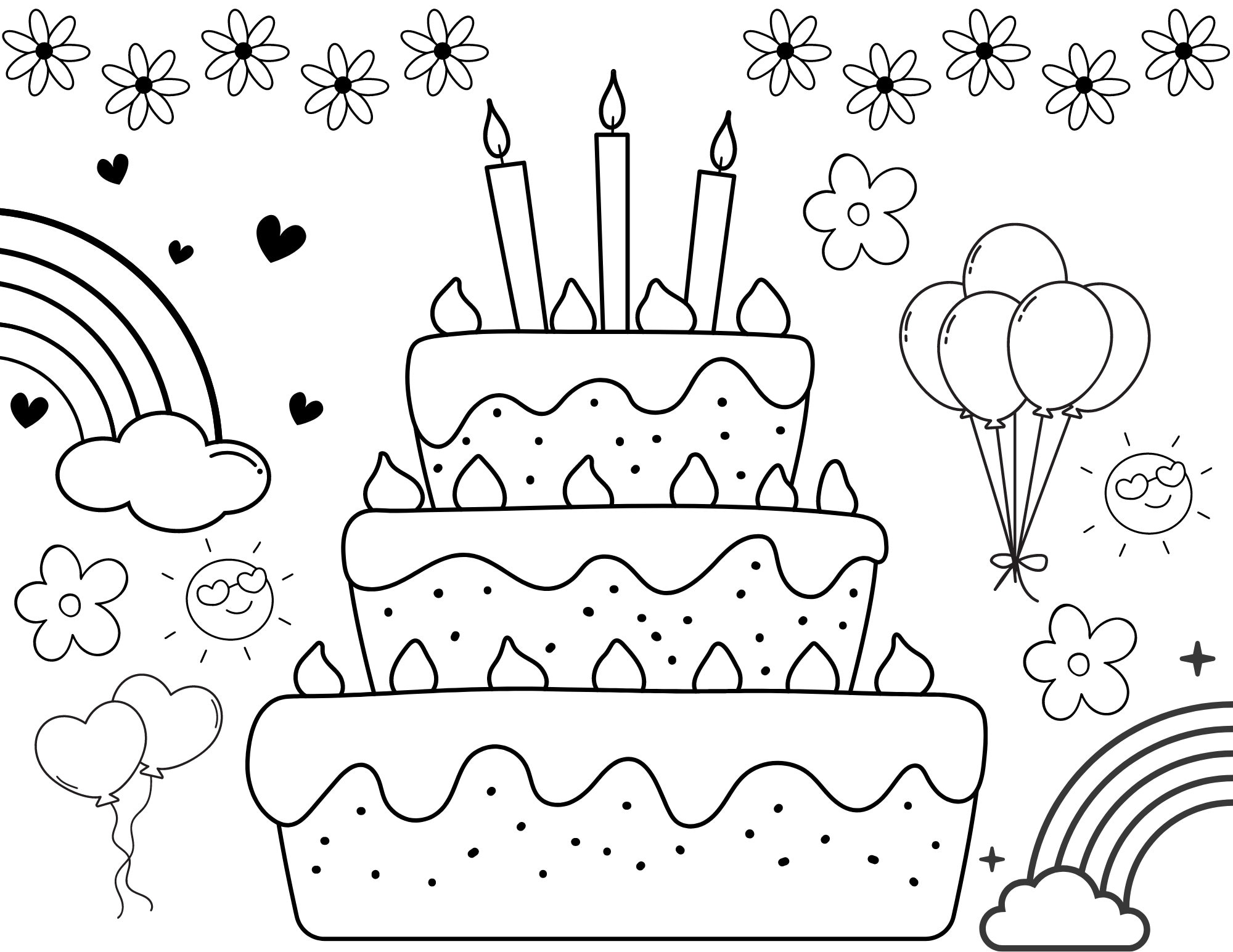 Printable Two Groovy Coloring Pages, 2nd Birthday Party Coloring Pages ...
