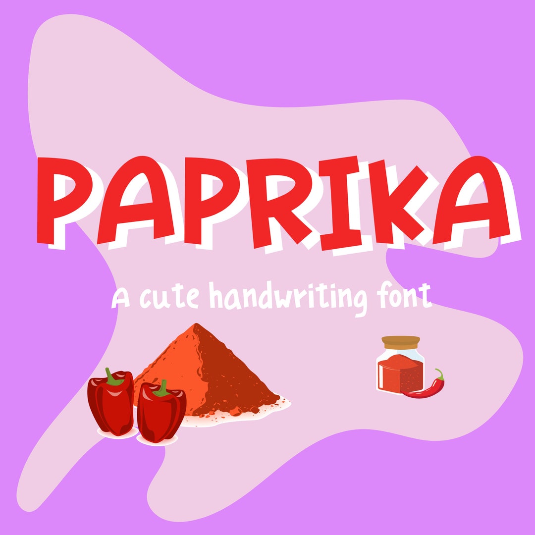 Paprika Font, Handwriting Font, OTF, Study Font, Handwritten Font ...