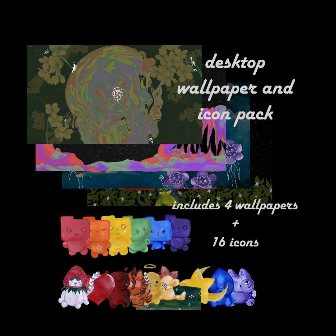 Desktop Wallpaper and Icon Pack - Etsy