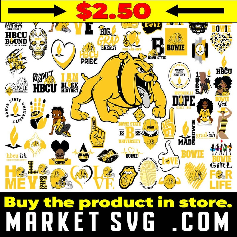 Bowie State University Svg, HBCU Svg Collections, HBCU Svg, Football ...