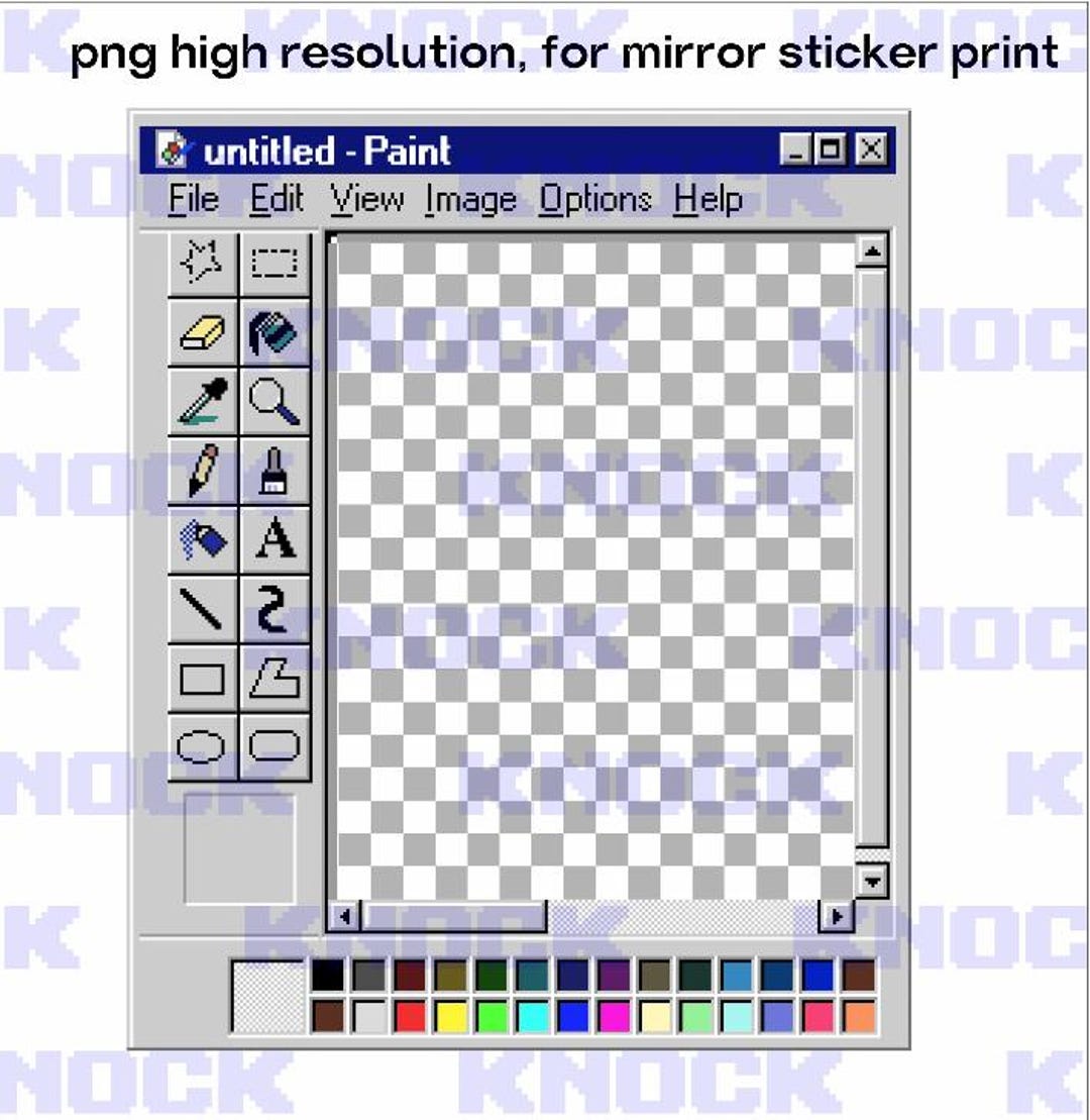 Retro Microsoft Paint Window Sticker: 90s Computer Art (digital ...
