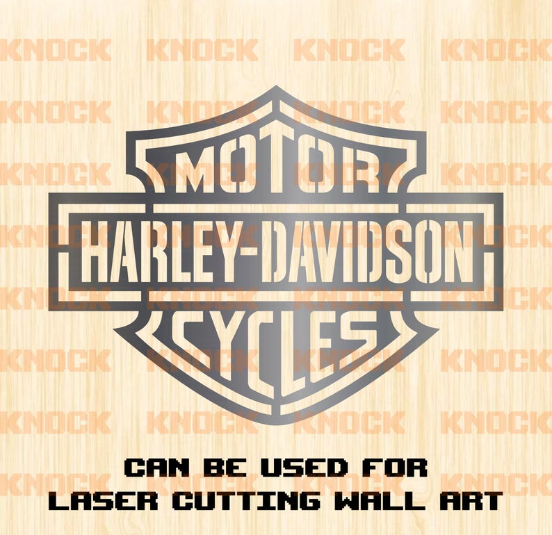 Harley Davidson DXF SVG File Motorcycle Sign - Metal Art | File for ...