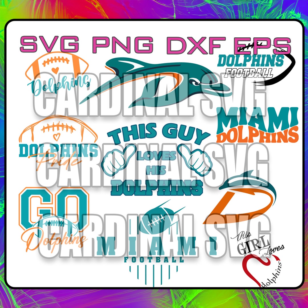 Miami Dolphinns Football SVG PNG Bundle, Svg Sports Files, Svg for ...